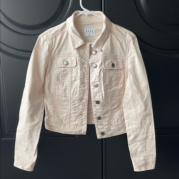 Elle | Jackets & Coats | Elle Blush Pink Cropped Jean Jacket | Poshmark